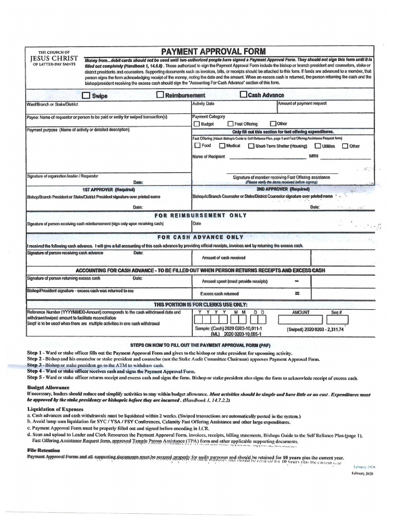 Payment Approval Form PDF | PDF