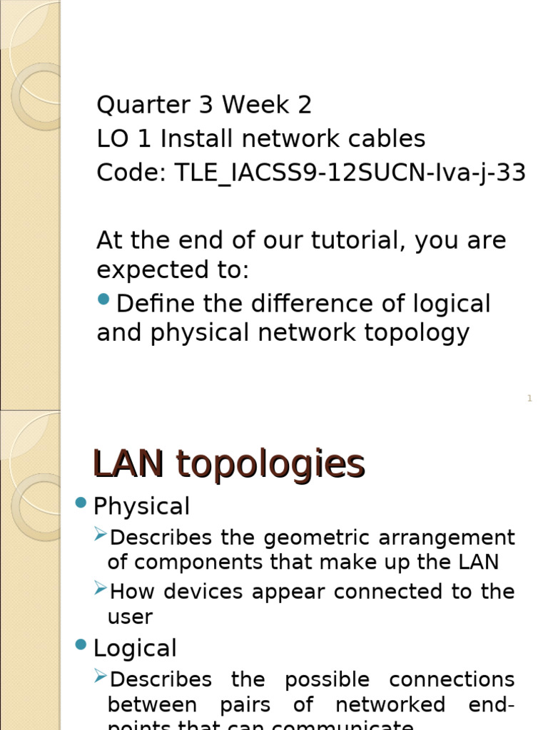 CSS - Network Topologies Q3 Week 8 | PDF | Network Topology | Computer ...