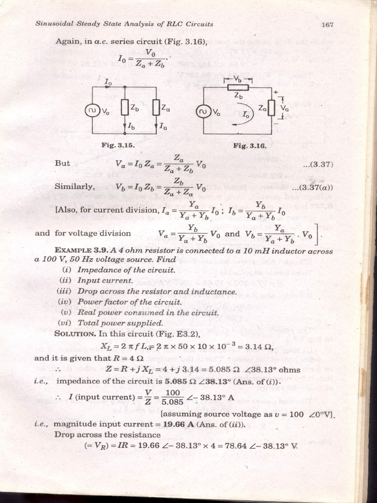 Solved Problems On Ac Circuits | PDF