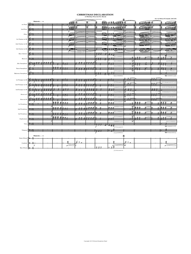 CHRISTMAS DECLARATION A Holiday Flourish For Band Score and Parts | PDF ...
