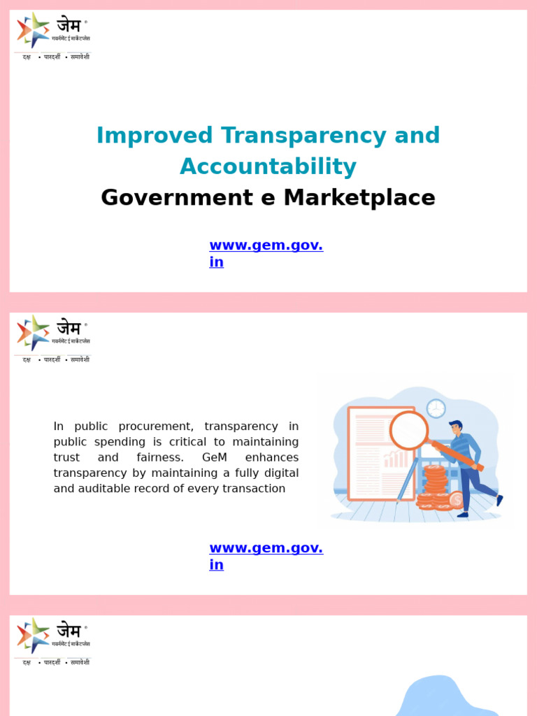 Improved Transparency and Accountability Government e Marketplace | PDF