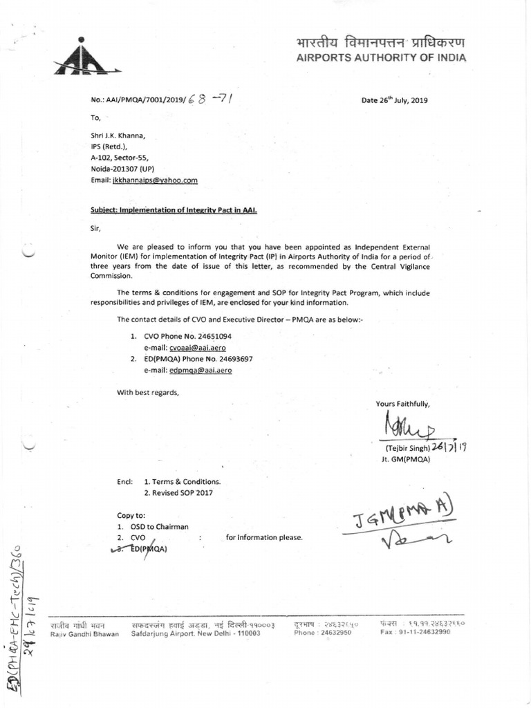 Appointment of Independent Monitor for AAI | PDF