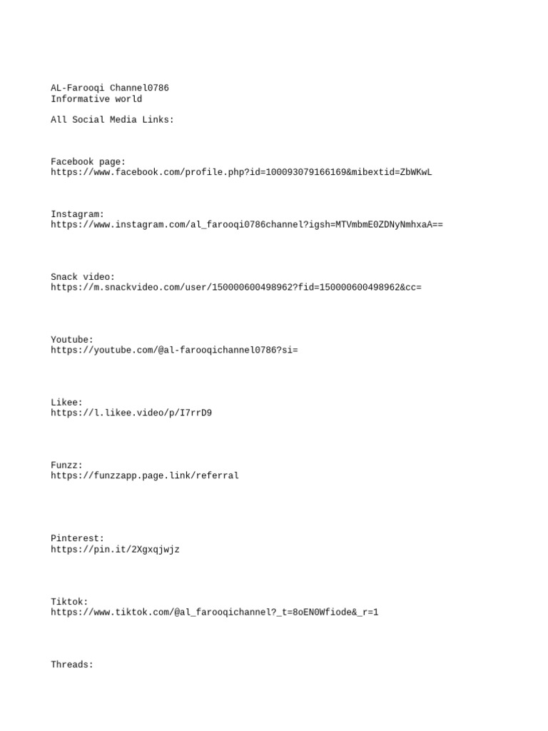 AL Farooqi Channel0786 | PDF