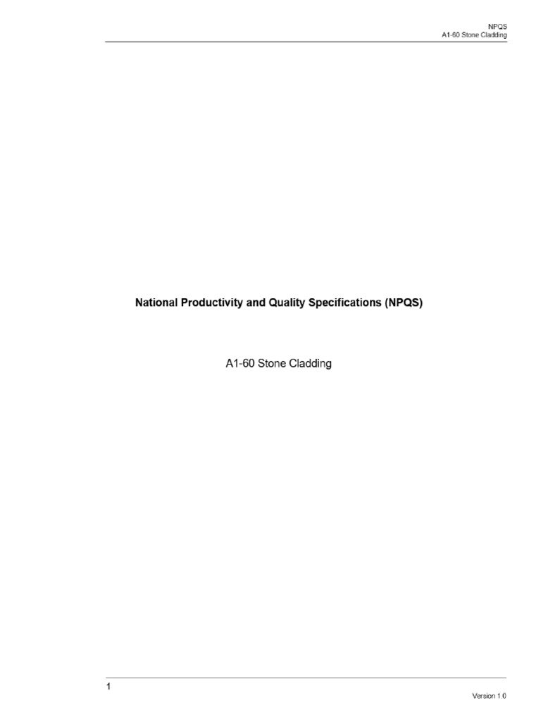 A1-60 Stone Cladding | PDF