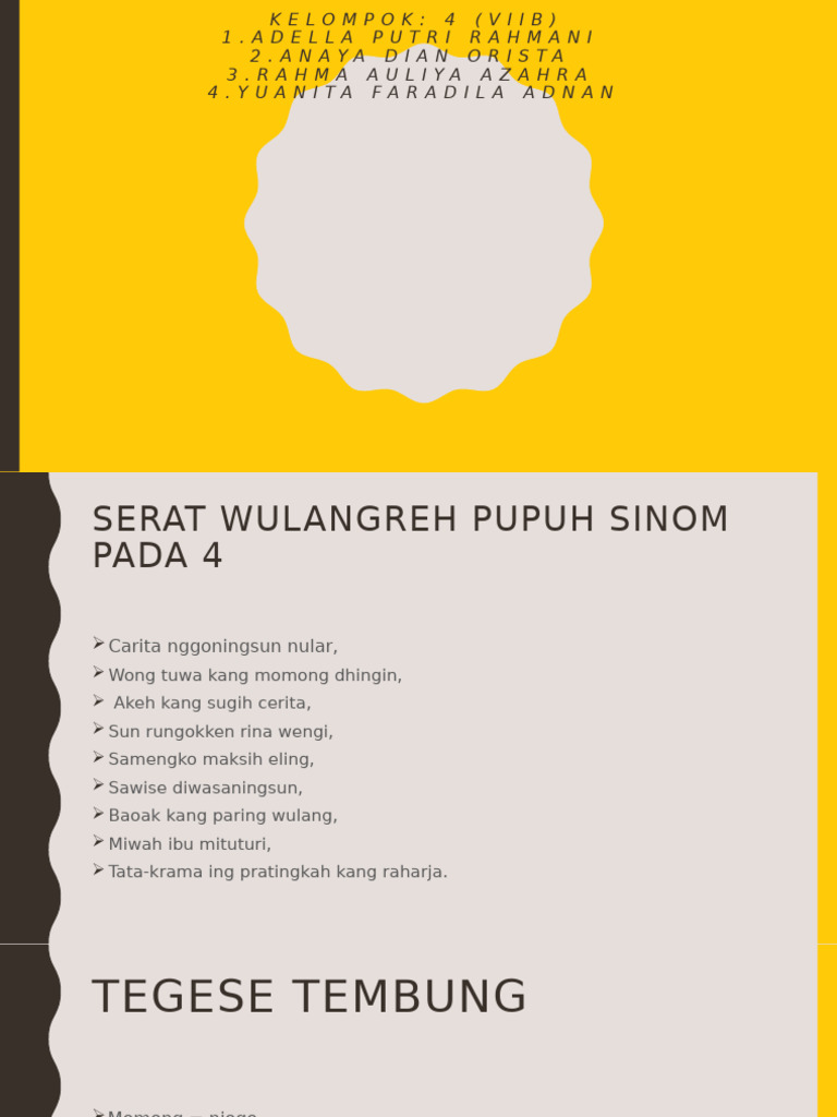 TUGAS B.JAWA KELOMPOK 4 KELAS 7B | PDF
