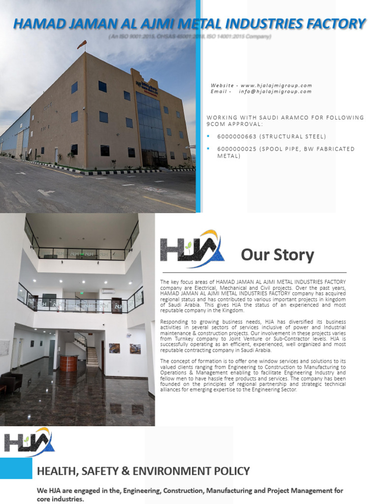 Hamad Jaman Al Ajmi Metal Industries | PDF | Safety