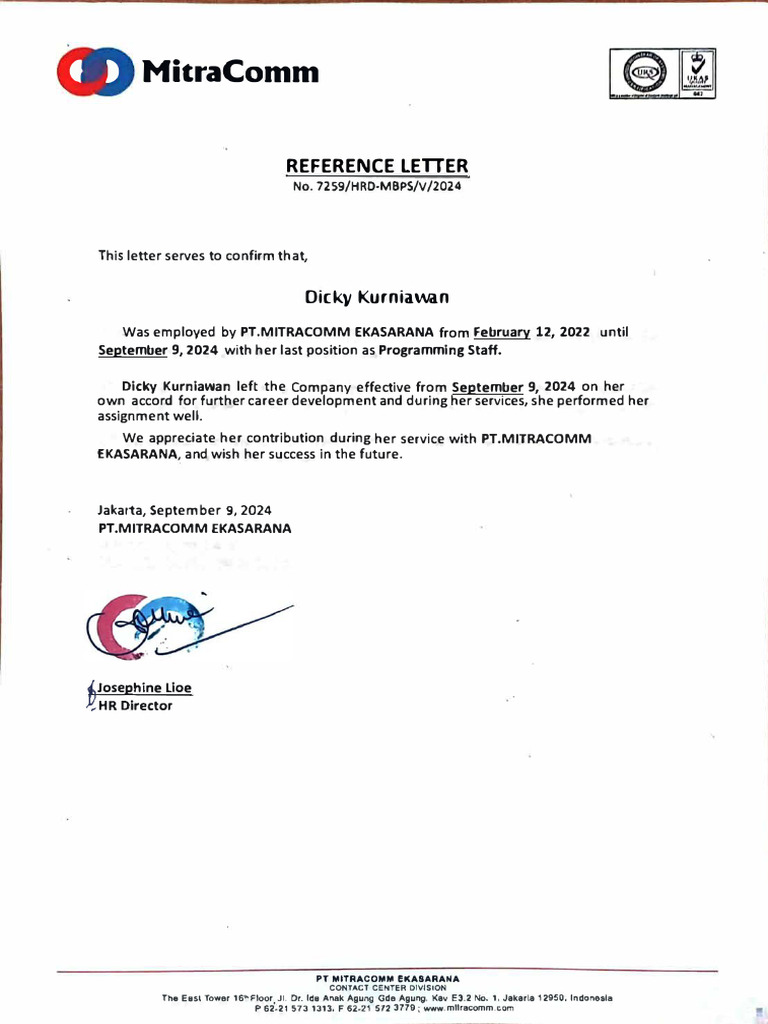 Example Paklaring | PDF