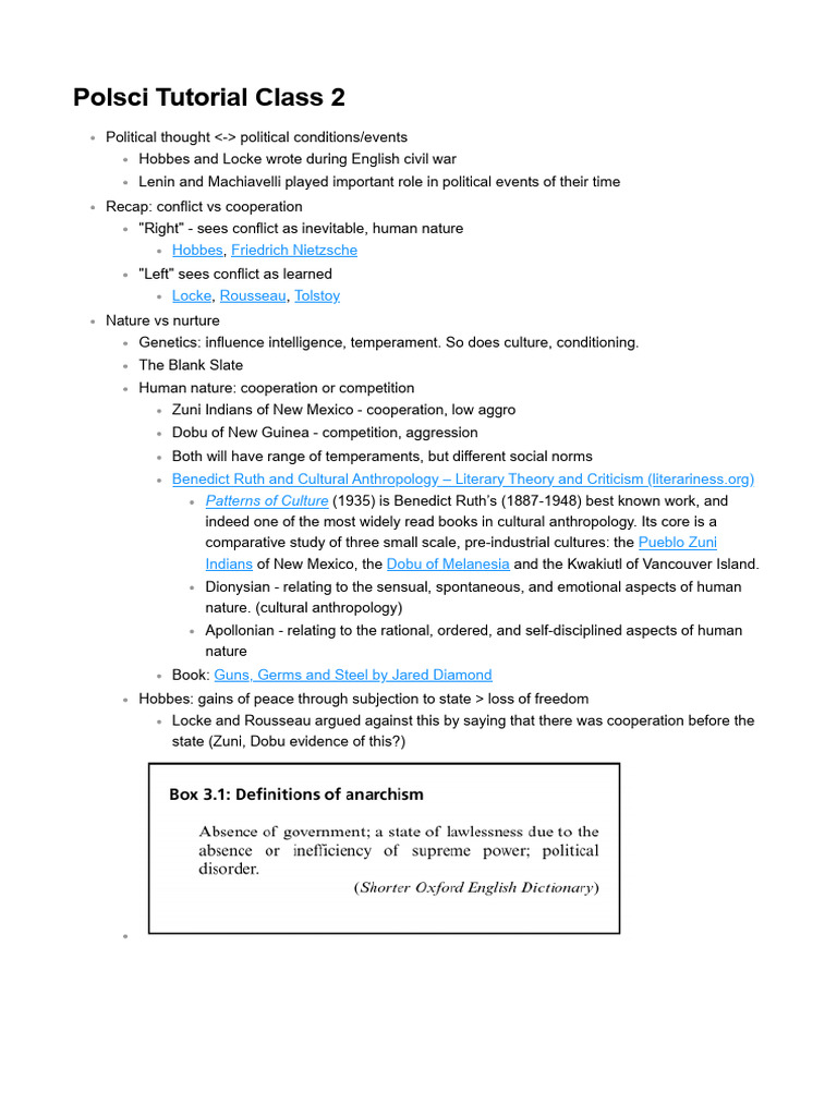 Polsci Tutorial Class 2 | PDF | John Locke | Jean Jacques Rousseau