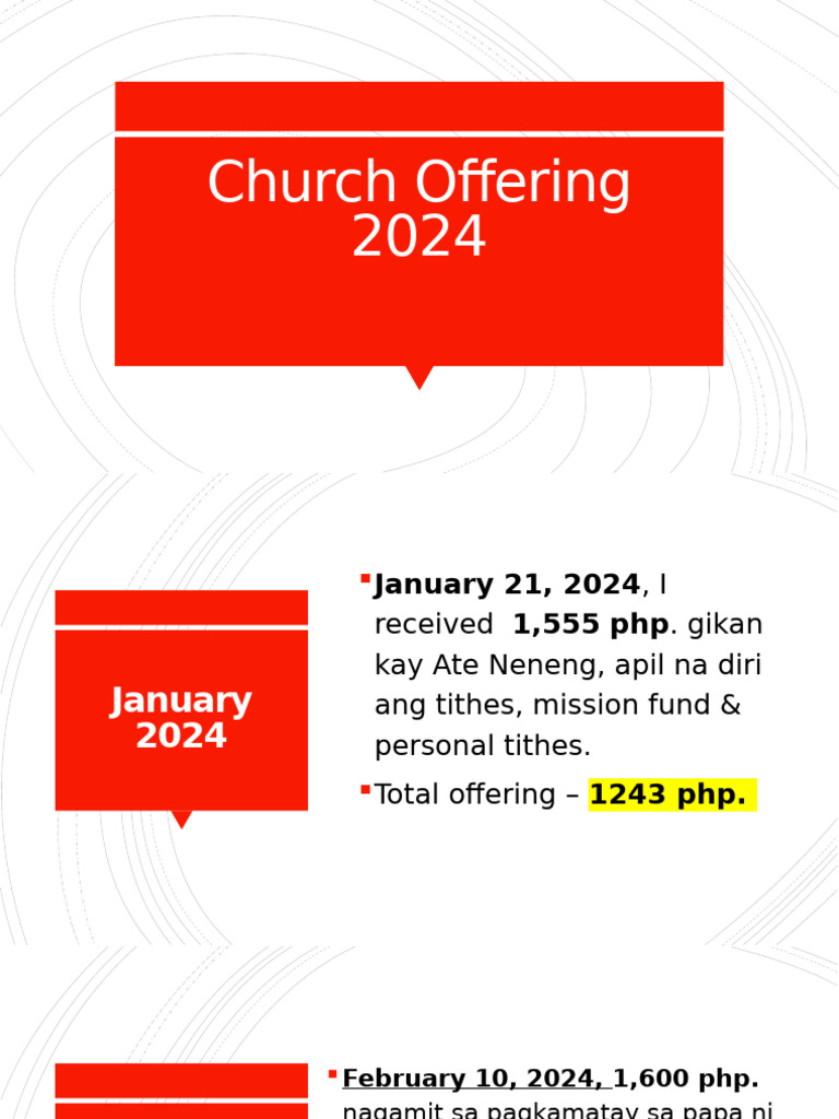 Church Offering 2024 | PDF | Currency | Economy Of The Philippines