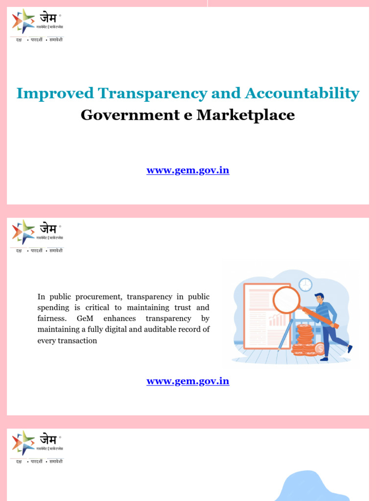 Improved Transparency and Accountability - Government e Marketplace | PDF
