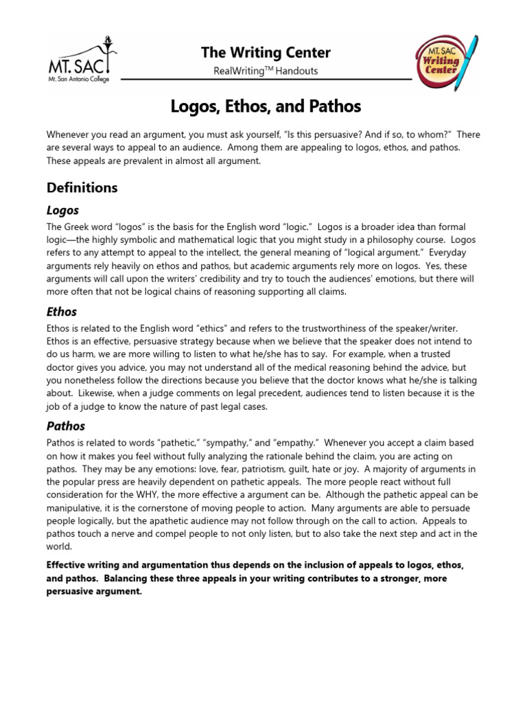 logos_ethos_and_pathos | PDF | Logos