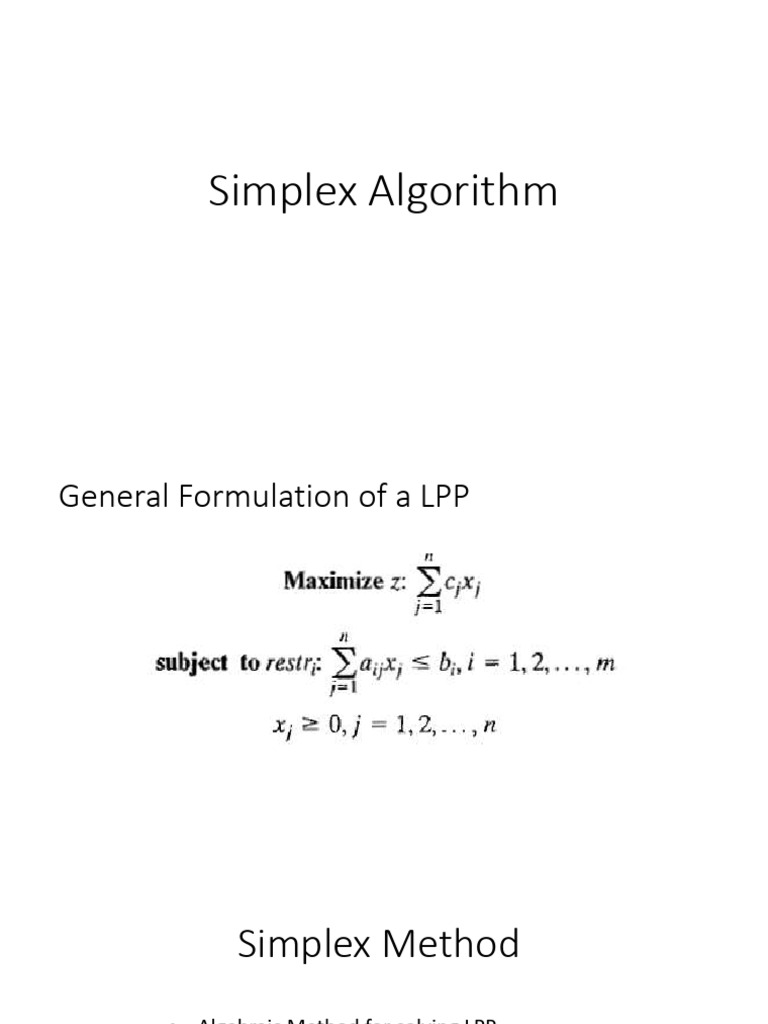 LP_Simplex_Algorithm_173761653418648970966791ec960ff35 | PDF | Algorithms And Data Structures ...