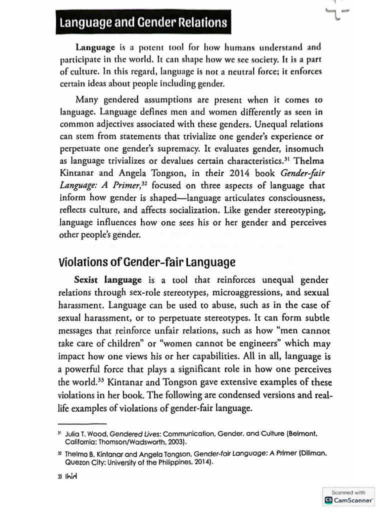 Gender Fair Language | PDF