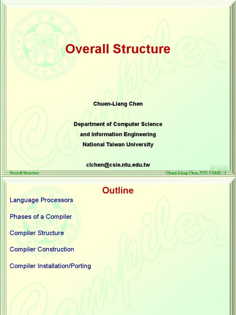 Overall Structure: Chuen-Liang Chen | Download Free PDF | Compiler ...