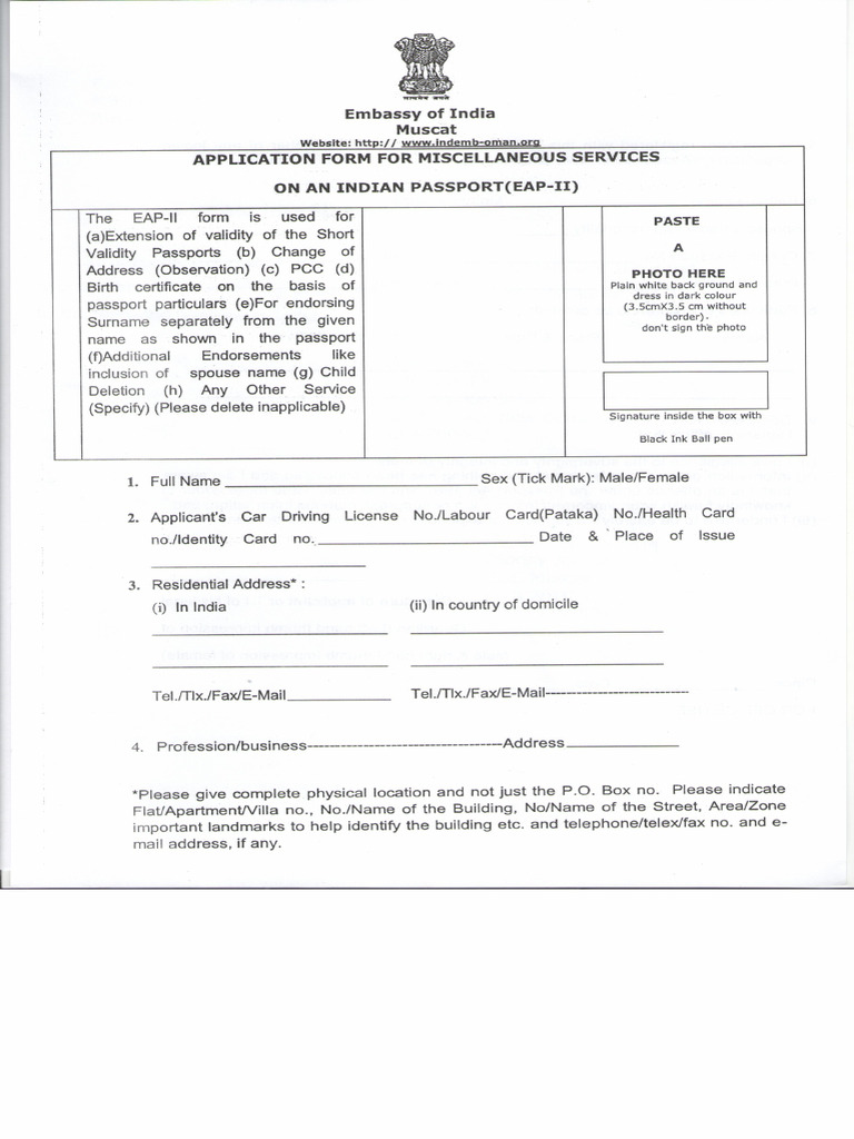 Birth Certificate As Per passport-EAP-II Form | PDF