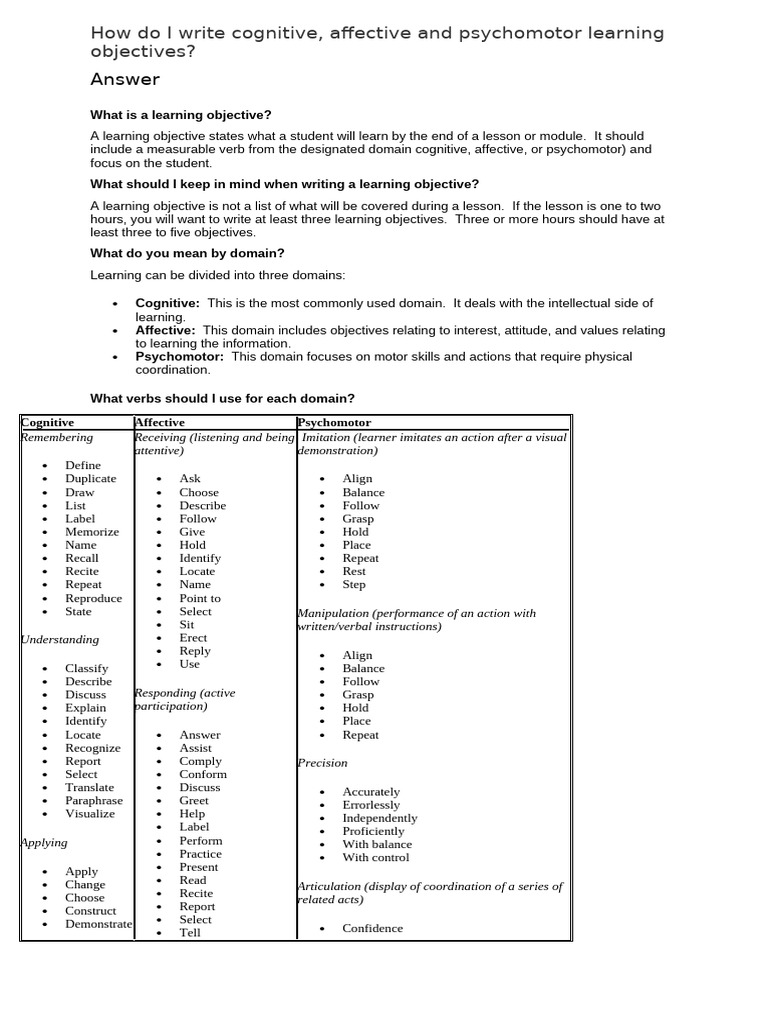 How Do I Write Cognitive | PDF | Learning | Cognition