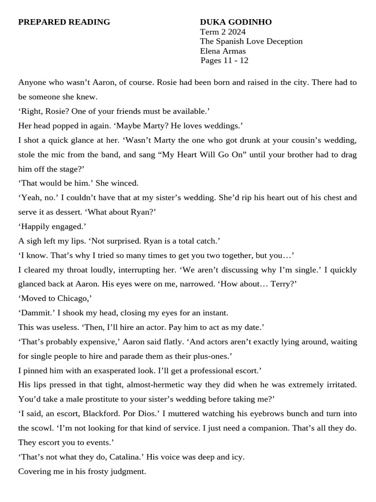 Prepared READING Term 3 | PDF