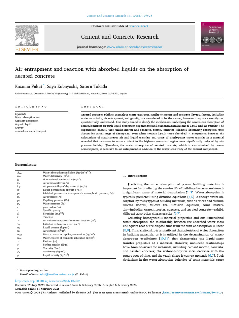 Air Entrapment and Reaction With Absorbed Liquids On The Absorption of ...