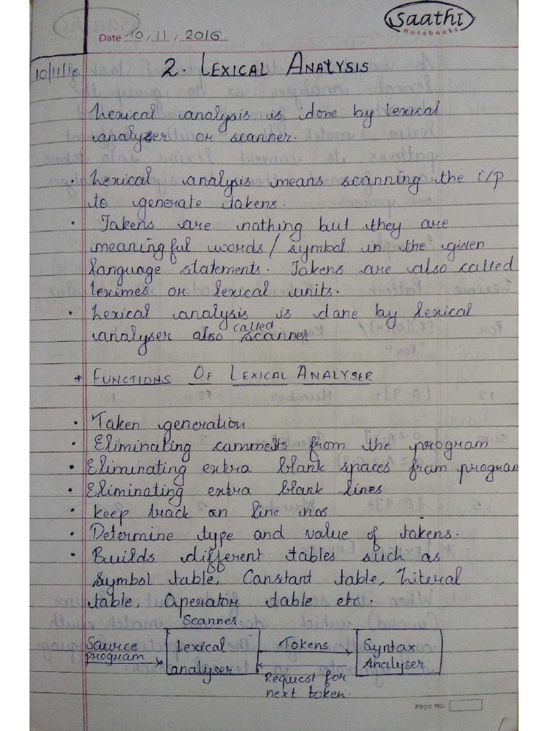 2.lexical Analysis Notes | PDF