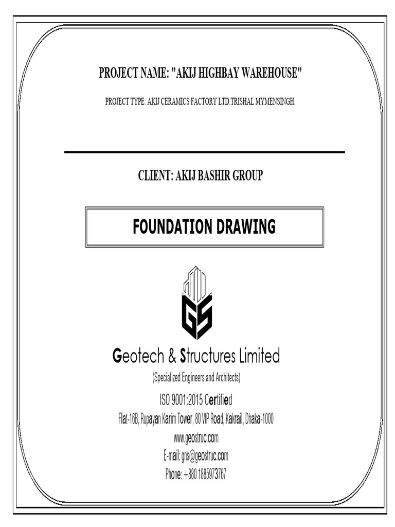 Akij Highbay Warehouse Structural Plans | PDF | Concrete | Materials