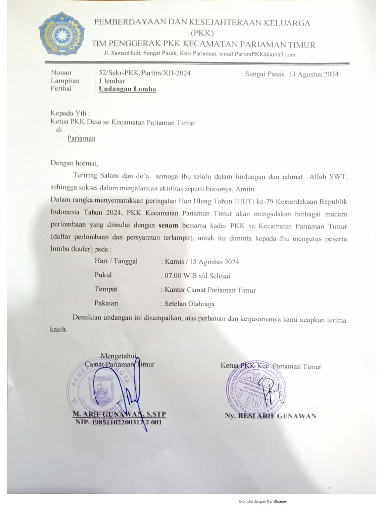 UNDANGAN LOMBA 17-San | PDF