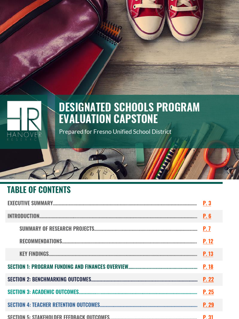 Designated Schools Program Evaluation Capstone - Fresno USD | PDF ...
