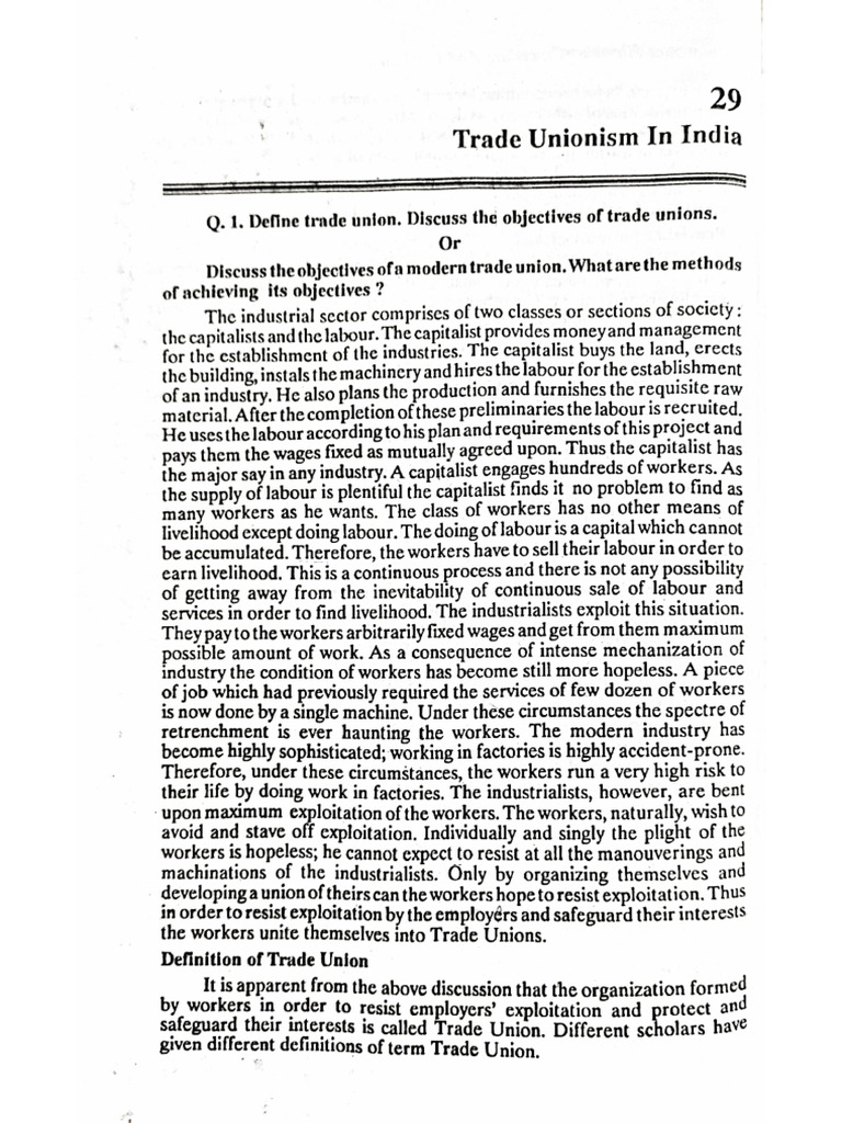 Trade Unionism in India | PDF