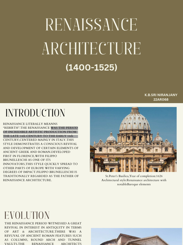 Renaissance Architecture 20240812 113511 0000 | PDF | Renaissance ...