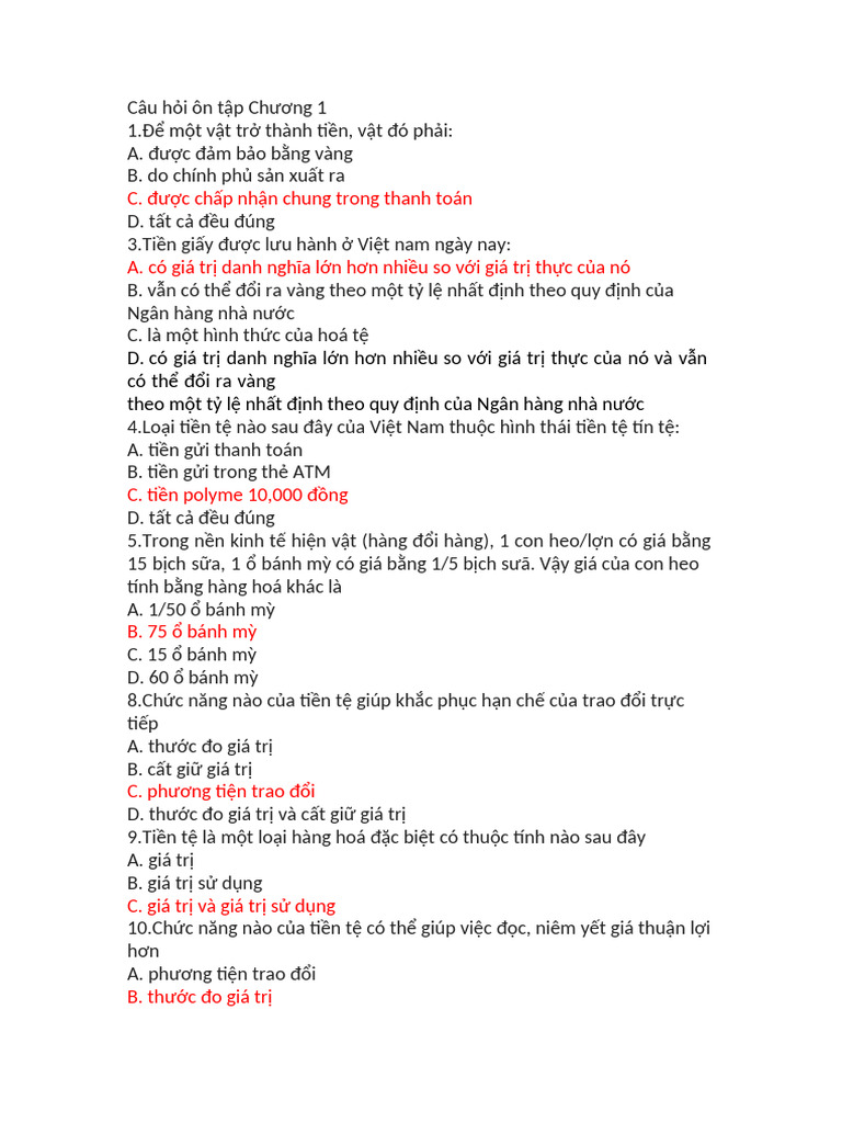 học TCTT từng chương | PDF