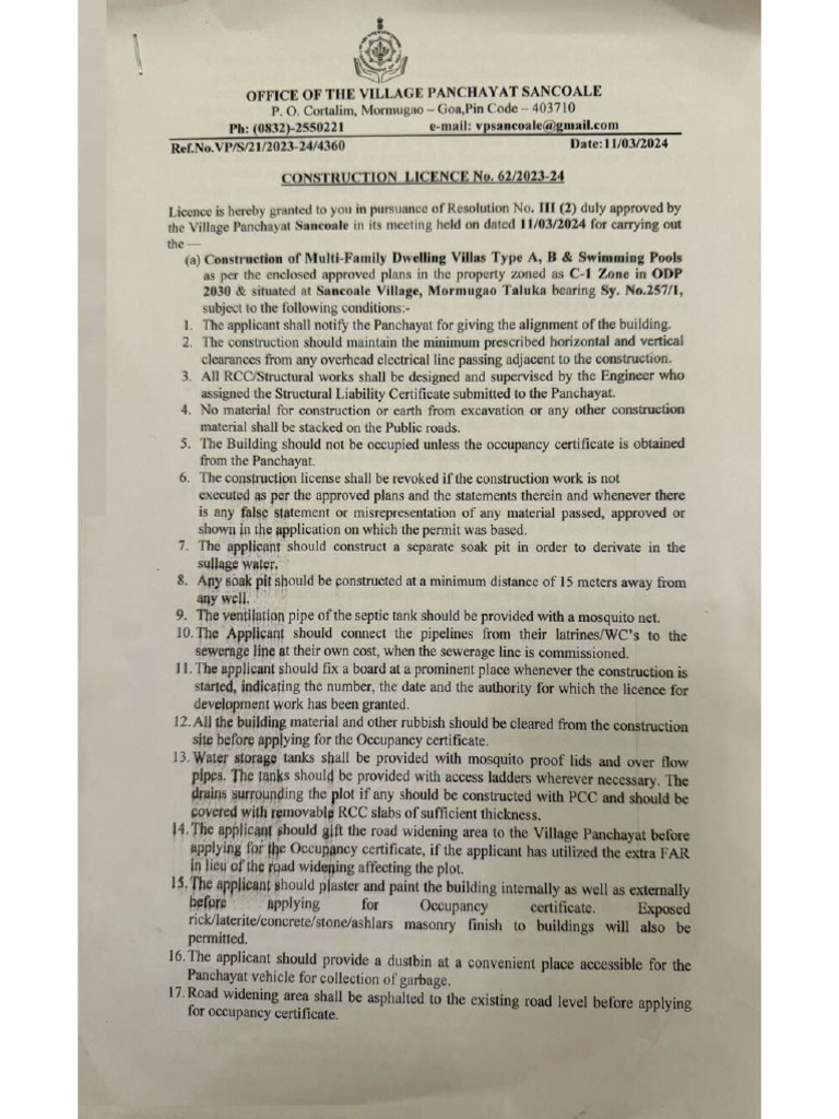 Construction License | PDF