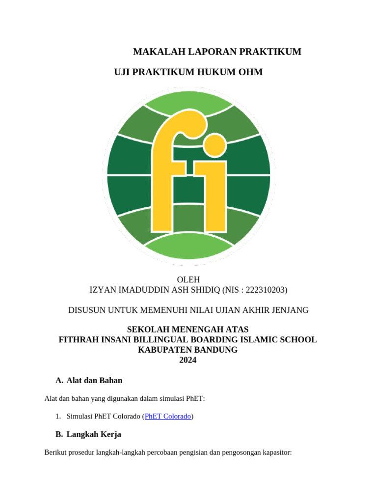 laprak fisika psaj izyan | PDF