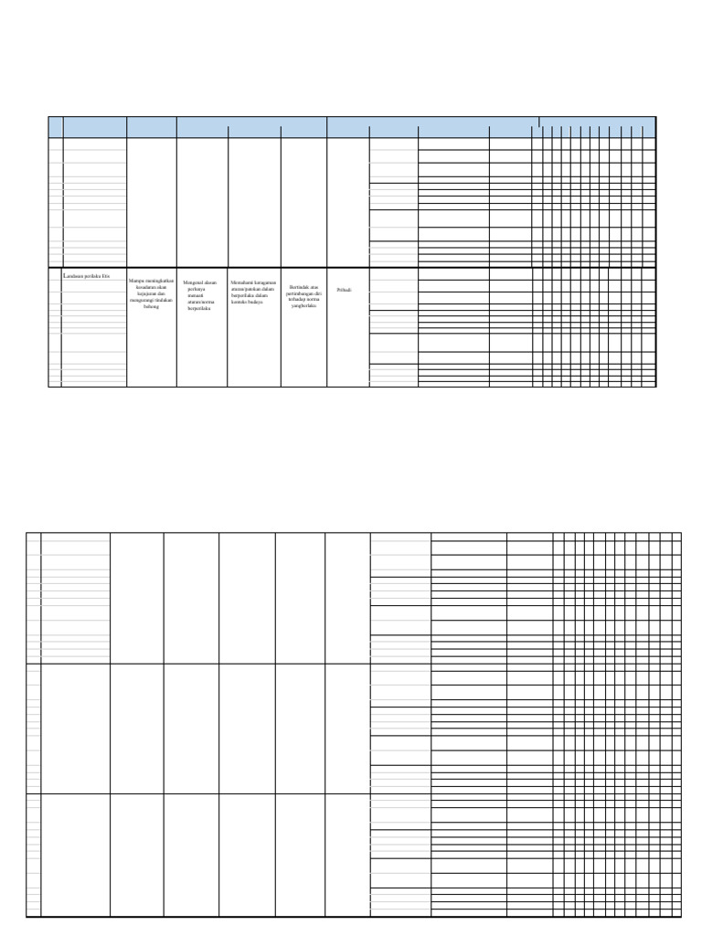 Tabel Program Tahunan Semester | PDF