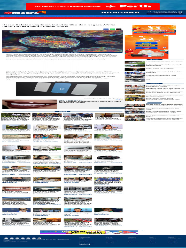 Korea Selatan Wajibkan Lapor Gejala Mpox | PDF