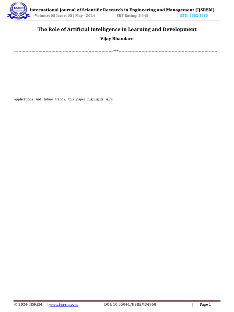 Ai In Corporate Learning Development Pdf Artificial Intelligence