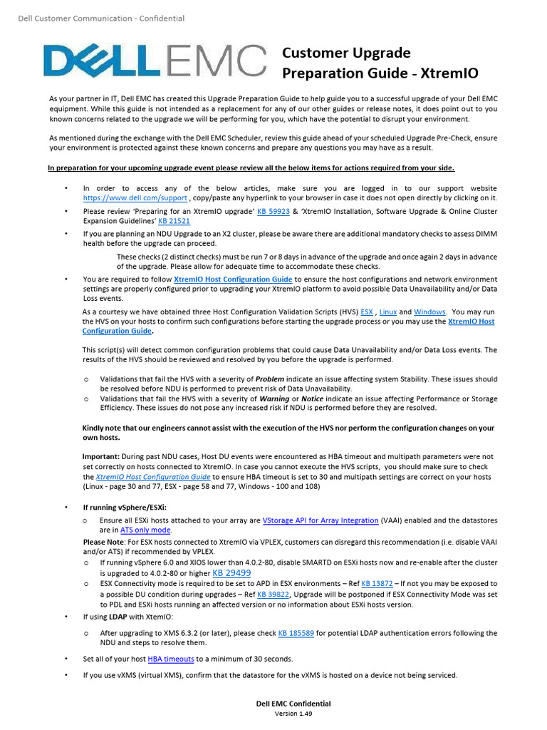 XtremIO X2 Upgrade Preparation Guide | PDF | Computing | Computer ...