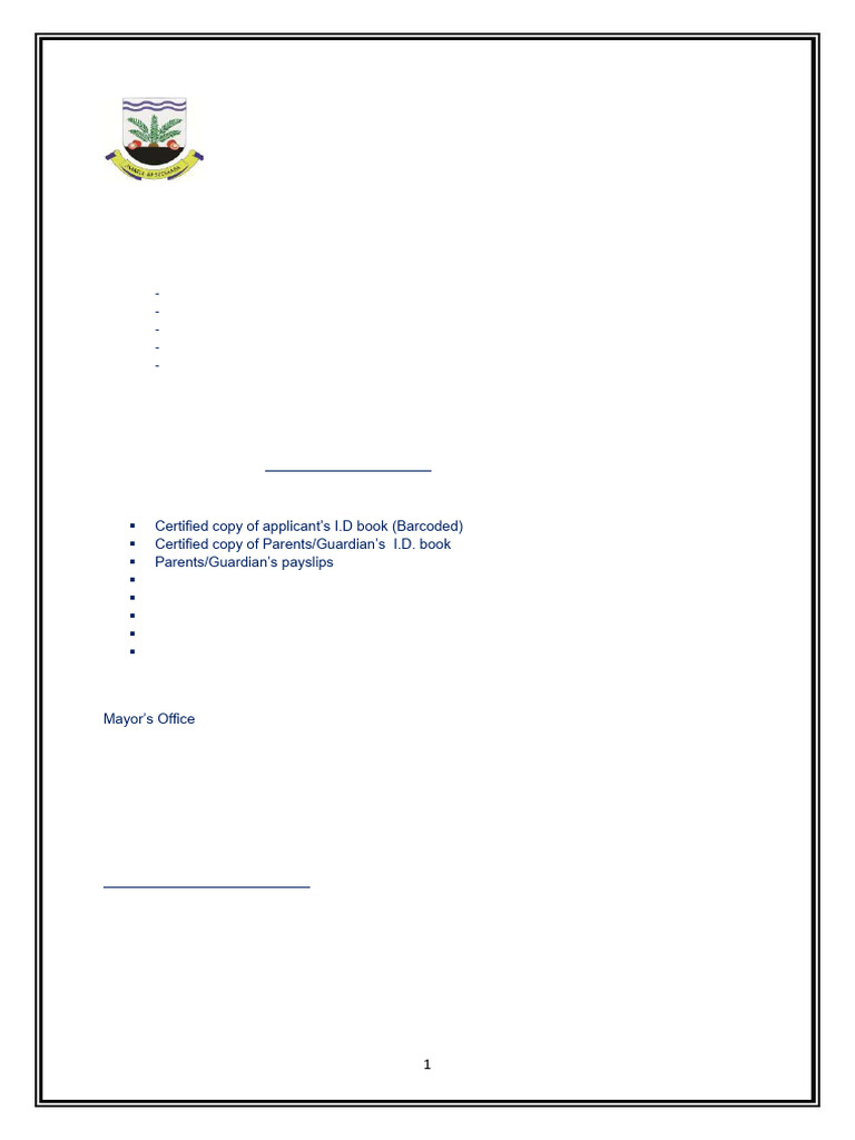 Greater Letaba Municipality Bursary Application Form 2024 | PDF