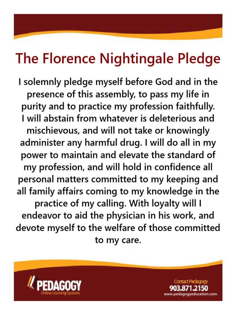 Nurses Pledge Printer Friendly | PDF