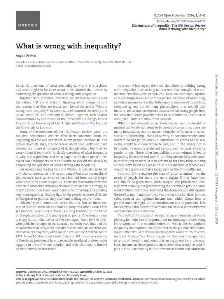 Understanding Inequality Issues | PDF | Economic Inequality ...