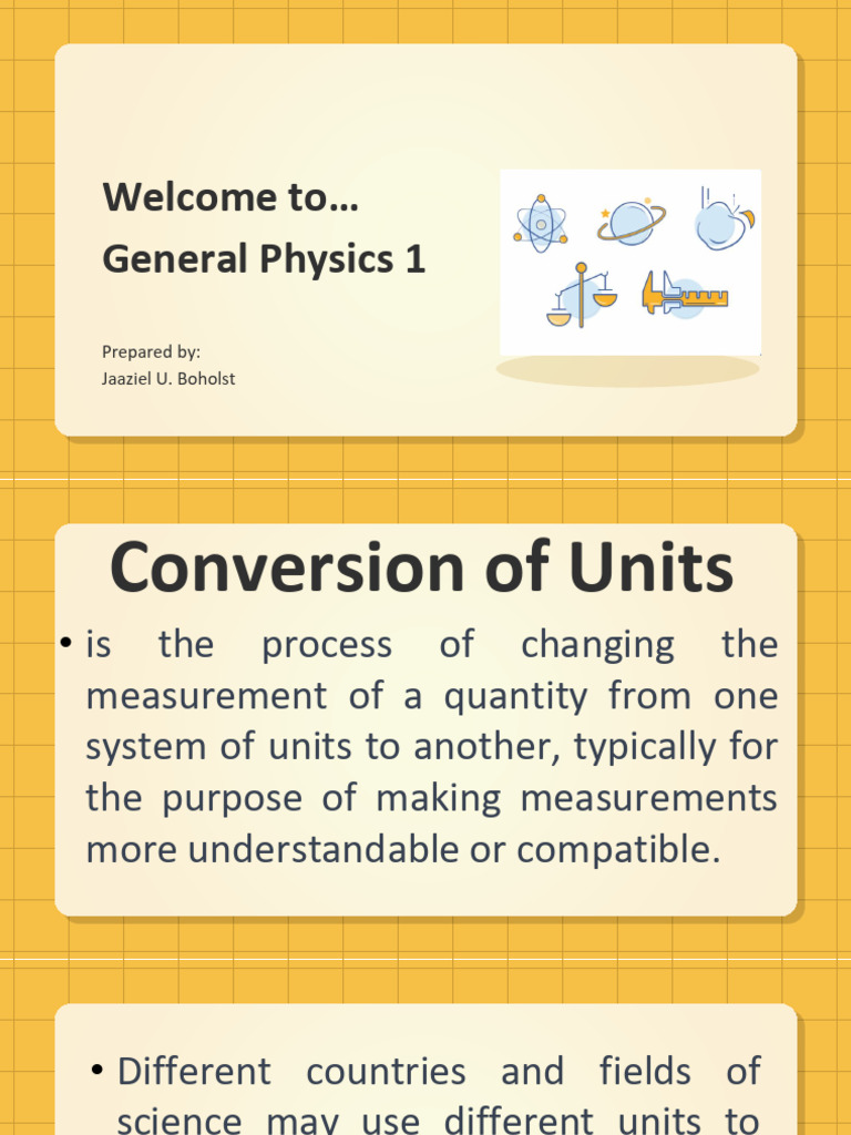 Lesson 3 - Conversion of Units | PDF