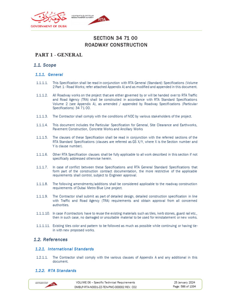347100-Roadway Construction Specifications | PDF | Occupational Safety ...