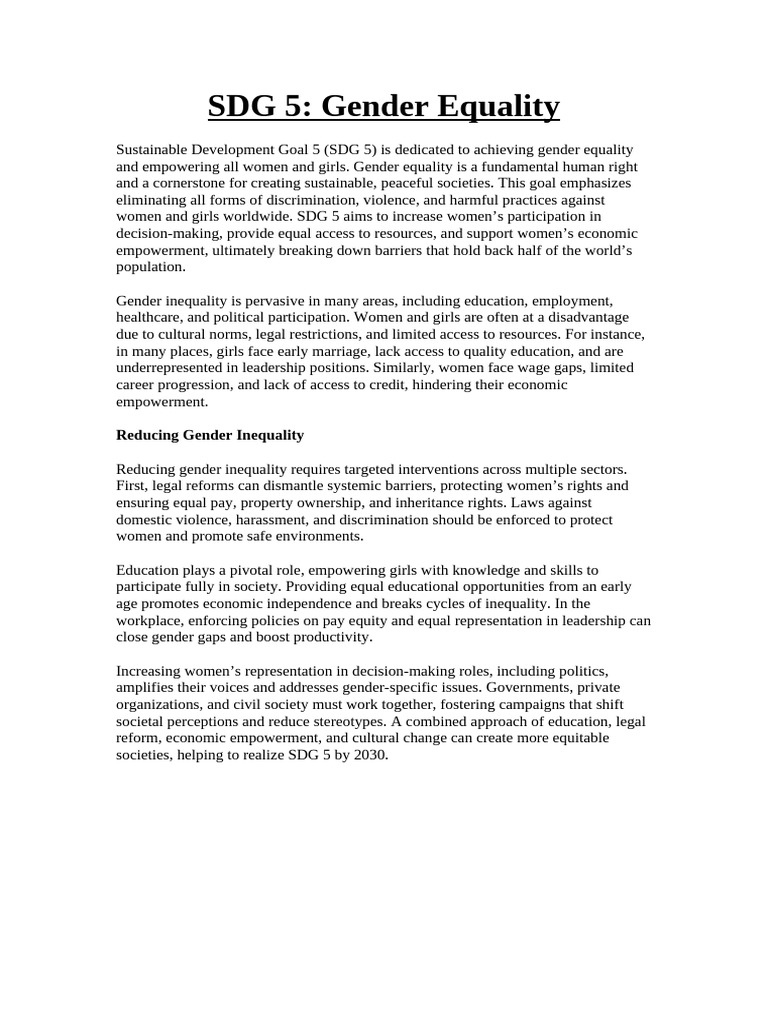 SDG 5 | PDF