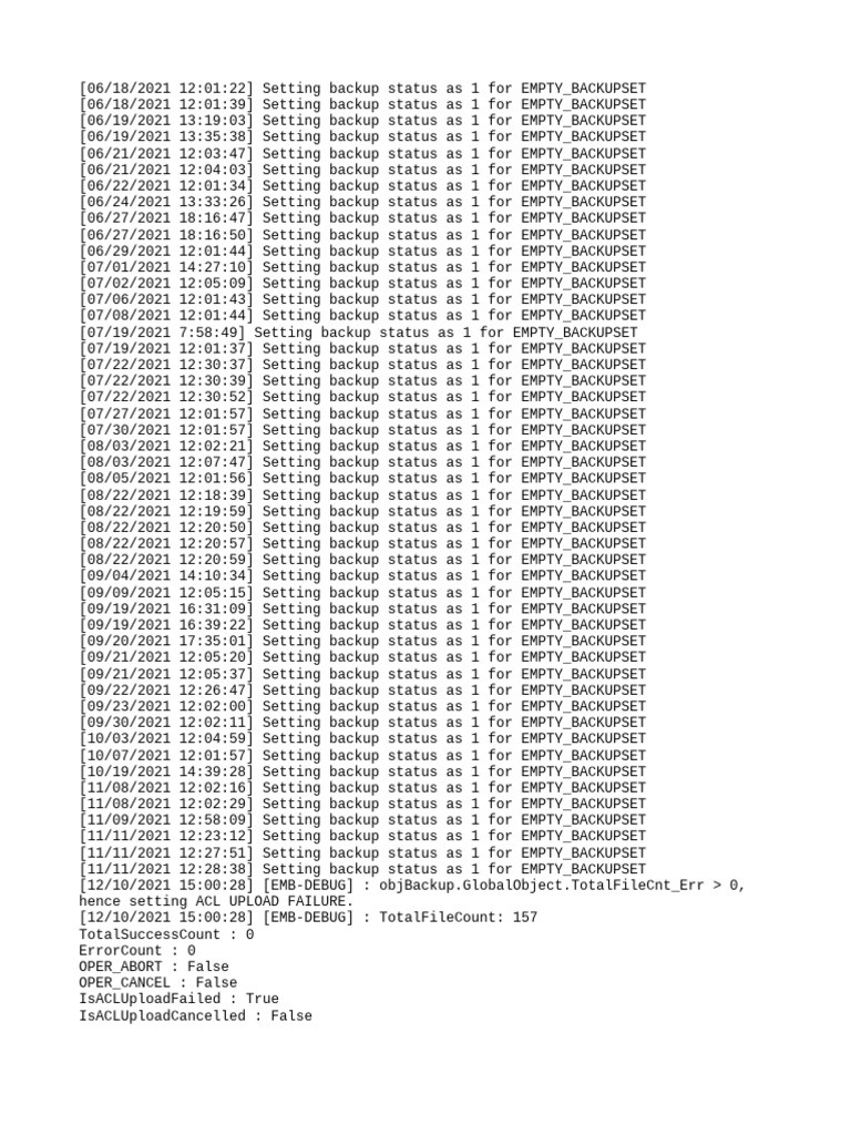 System Backup Acl Trace | PDF