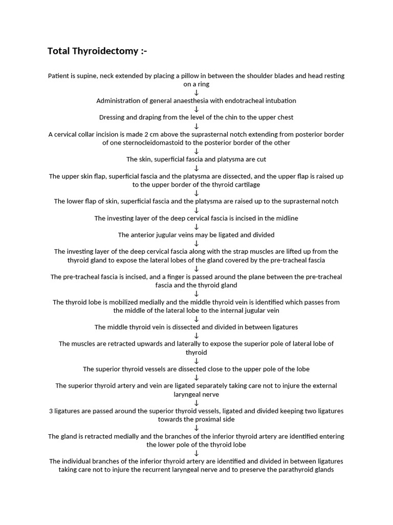 Operative steps | PDF | Gallbladder | Thyroid
