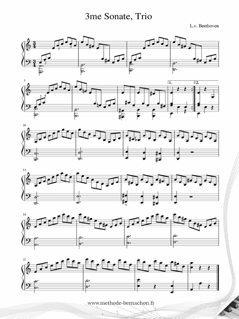 3me Sonate, Trio | PDF