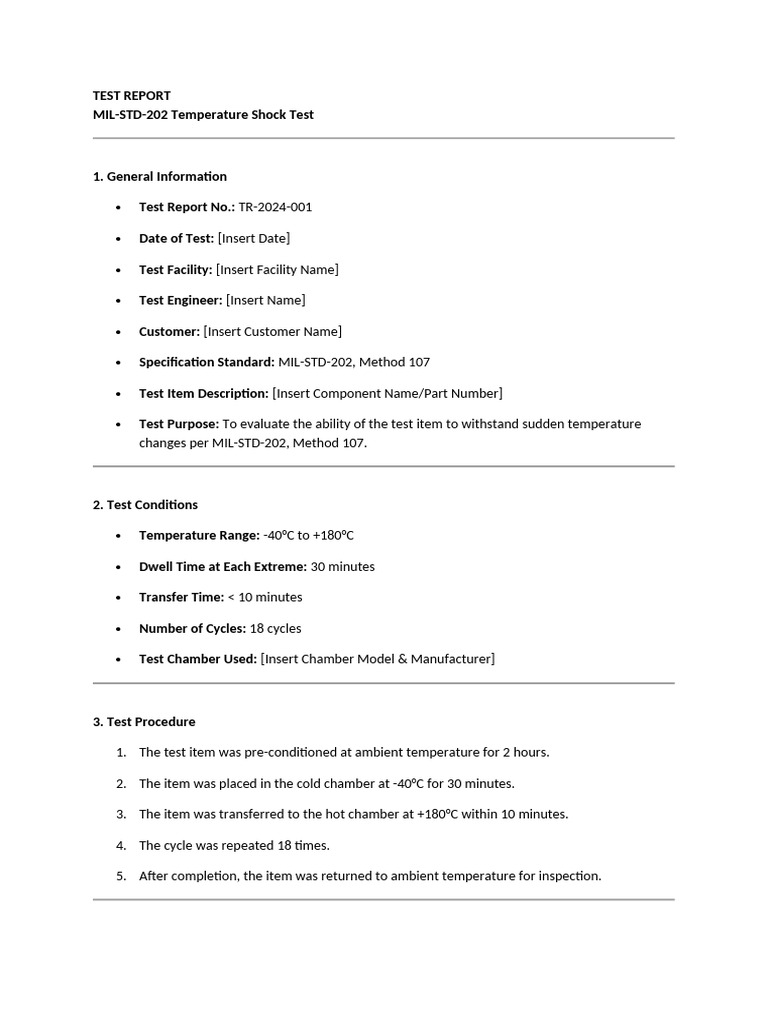 Termal Shock Test | PDF