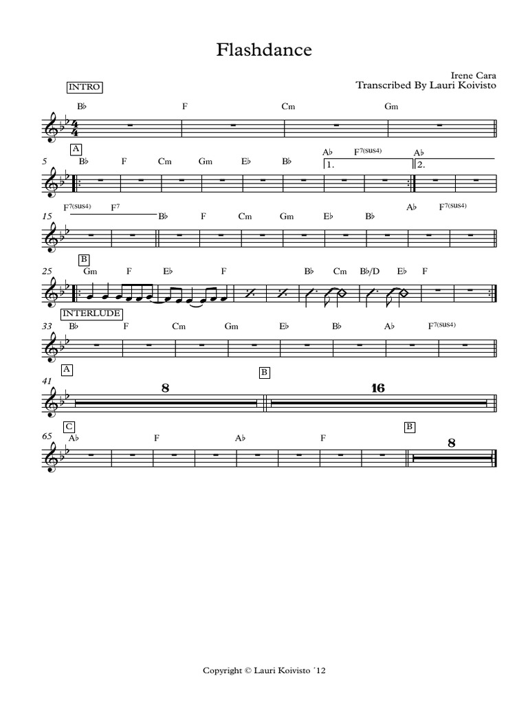 Irene Cara - Flashdance | PDF