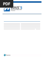 Wais Scoring Sheet | PDF
