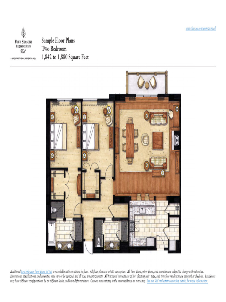 Vail Two to Four Bedroom Floor Plans | PDF