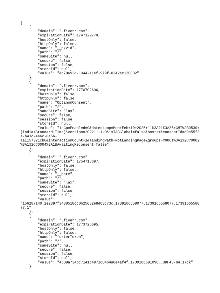 fiver cookie | PDF | Sql | Databases