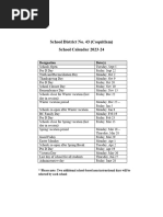 Burnaby School Calendar 2023-26 | PDF